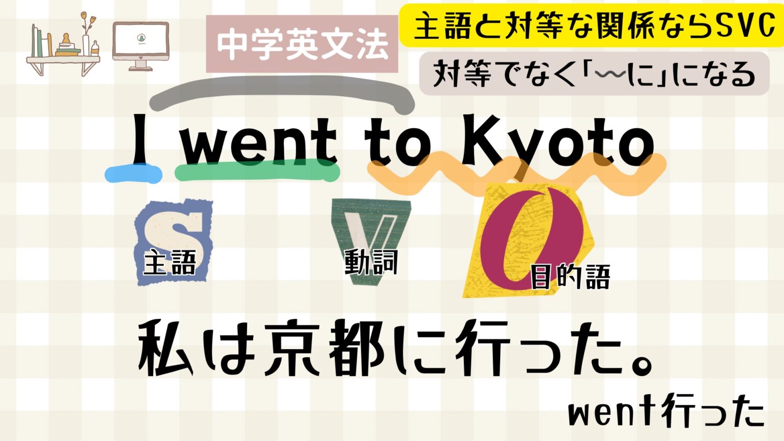 SVCとSVOの違い。英語の文法を小学生中学生むけに、練習問題を多めに説明します。 - 1分勉強